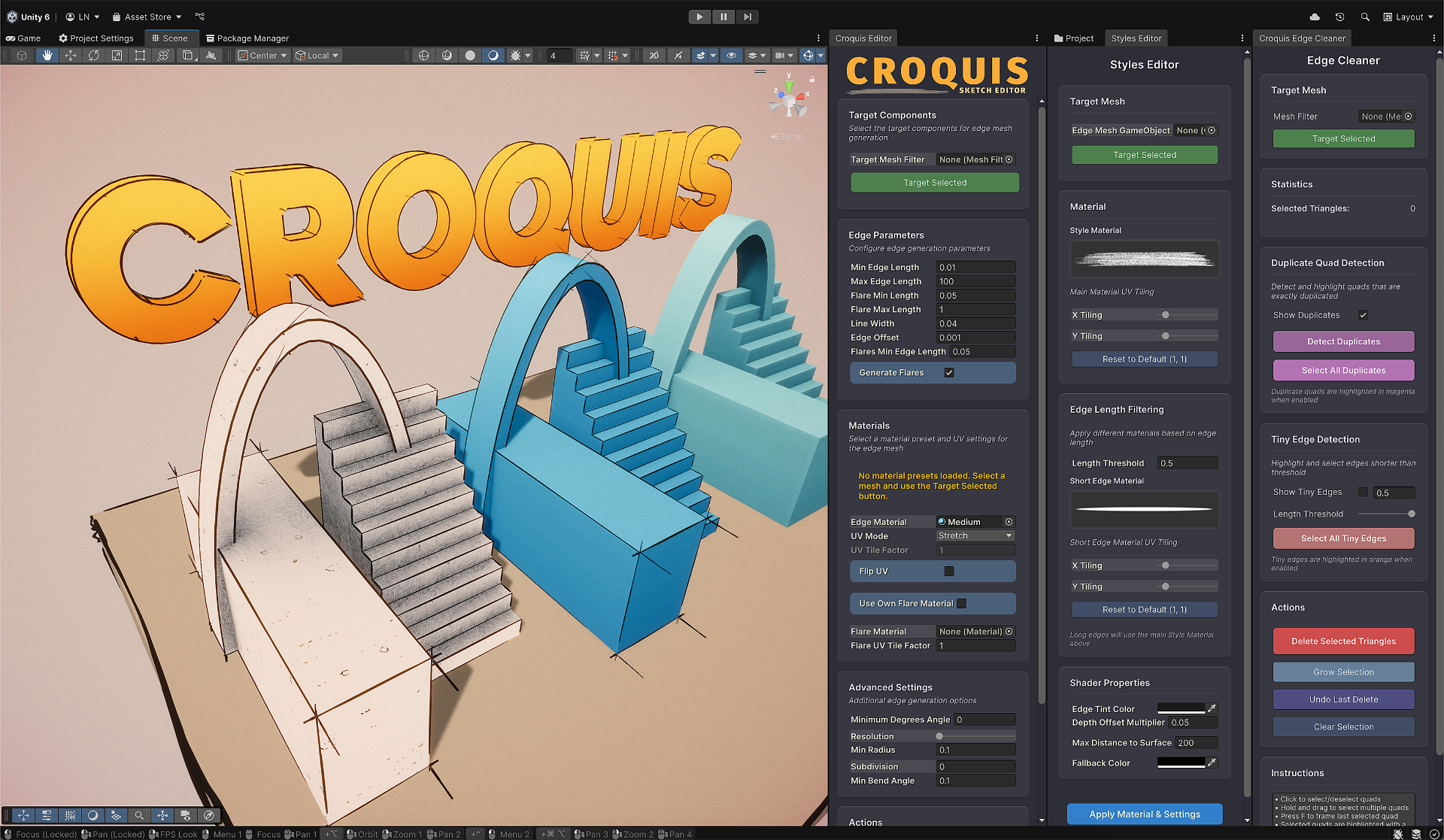 Unity Croquis Editor - Hand-Drawn Sketch Styles for Unity